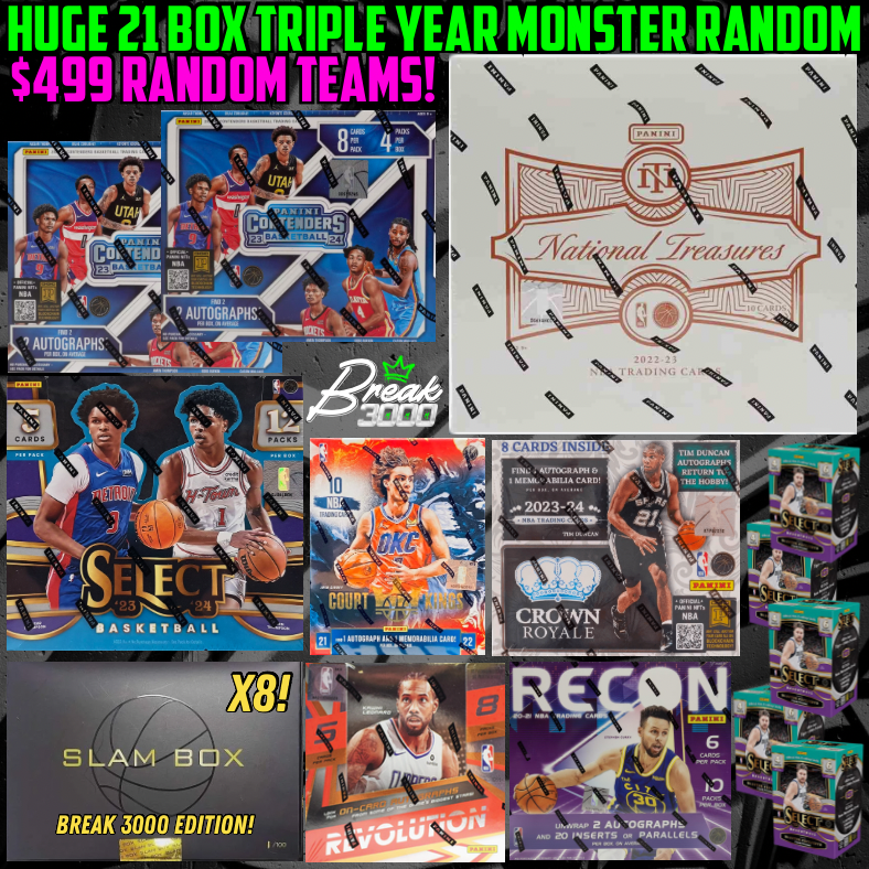 Break 3000B - NBA Monster 21 Box - 5 Year - National Treasures - $499 ...
