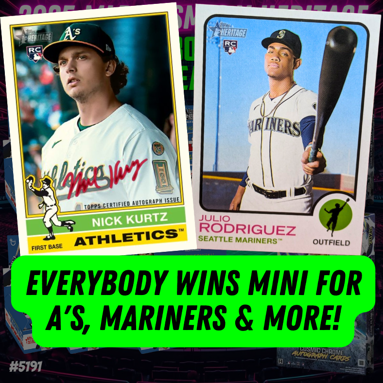 EVERYBODY WINS MINI FOR A'S, MARINERS & MORE in Break 5191 - 2025 MLB ...