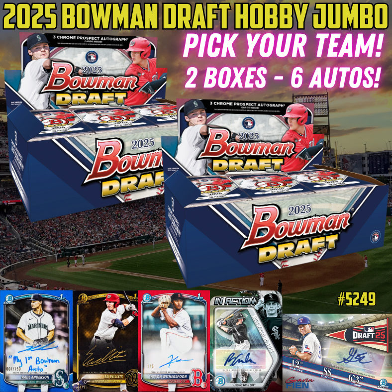 Break 5249 - 2025 Bowman Draft Hobby JUMBO 2Box - Pick Your Team ...