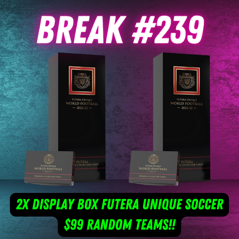 Break 239 - 22/23 Futera Unique Soccer Collection - 2 x Display Box ...